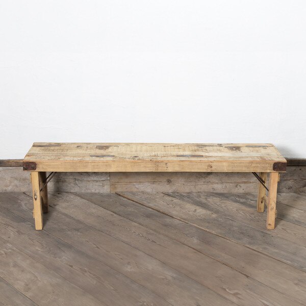 Wooden Folding Bench | Regina Andrew Detroit