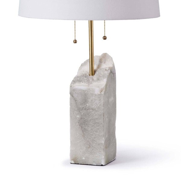 Square Raw Alabaster Table Lamp | Regina Andrew Detroit