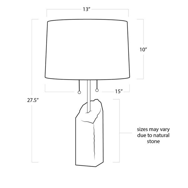 Square Raw Alabaster Table Lamp | Regina Andrew Detroit