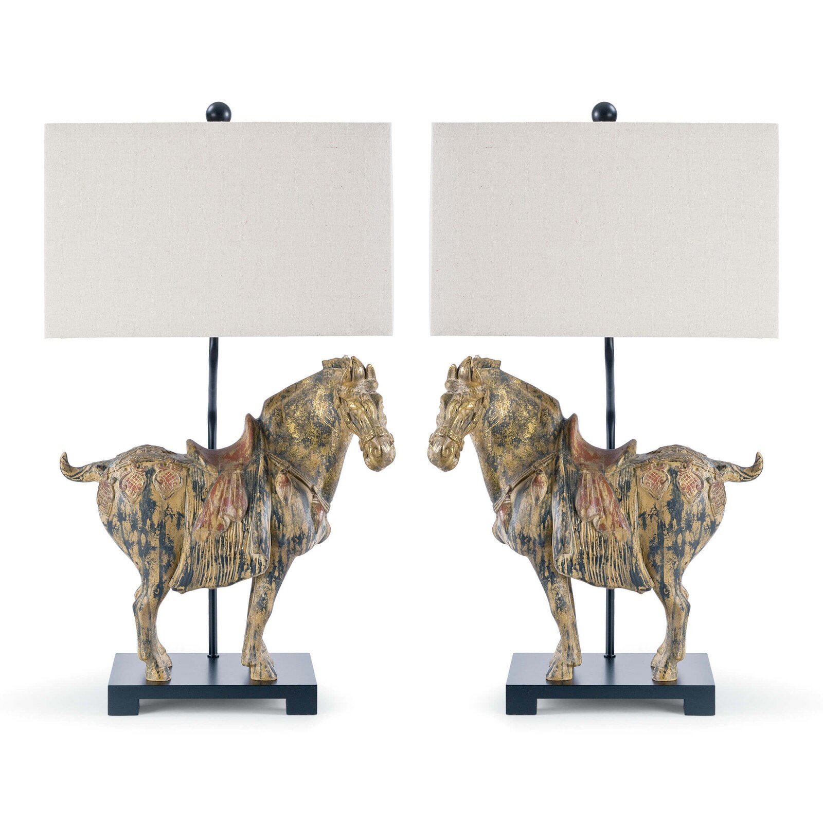 Dynasty Horse Table Lamps Pair | Regina Andrew Detroit