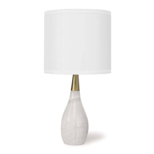 Square Raw Alabaster Table Lamp | Regina Andrew