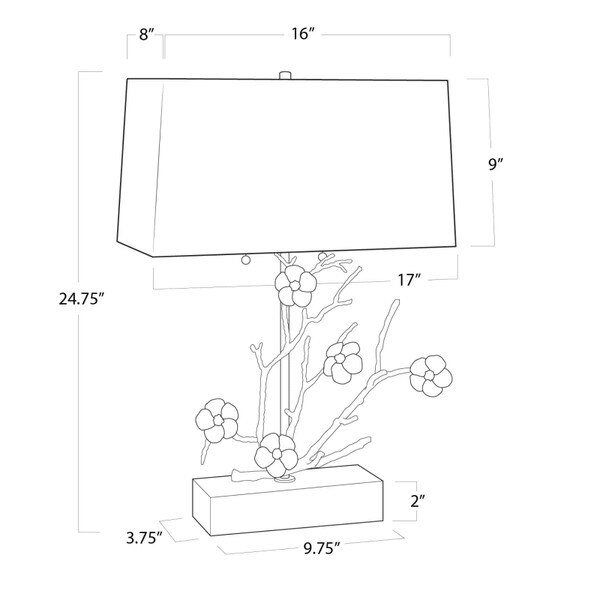 Cherise Horizontal Table Lamp (Gold) | Regina Andrew Detroit