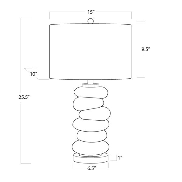 Stacked Pebble Glass Table Lamp | Regina Andrew Detroit