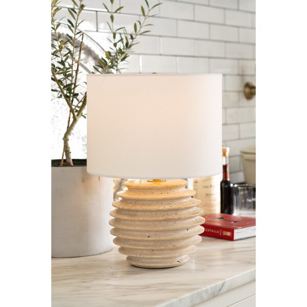 Thea Travertine Mini Lamp (Natural) | Regina Andrew Detroit