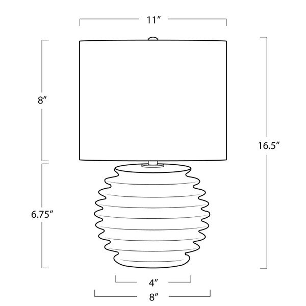 Thea Travertine Mini Lamp (Natural) | Regina Andrew Detroit