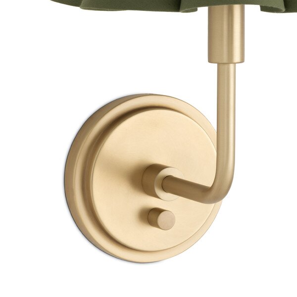 Polly Sconce Single (Green Scalloped Shade) | Regina Andrew Detroit