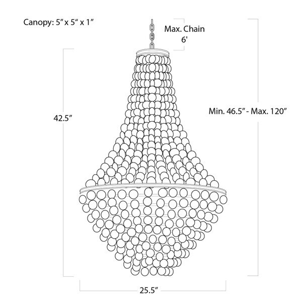 Capri Abalone Shell Chandelier | Regina Andrew Detroit