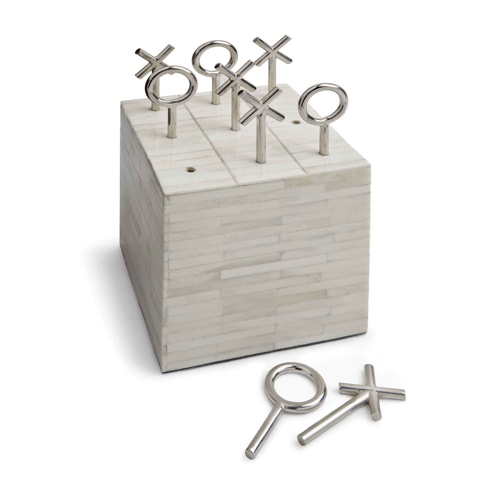 Tic Tac Toe Block (White Bone) | Regina Andrew Detroit