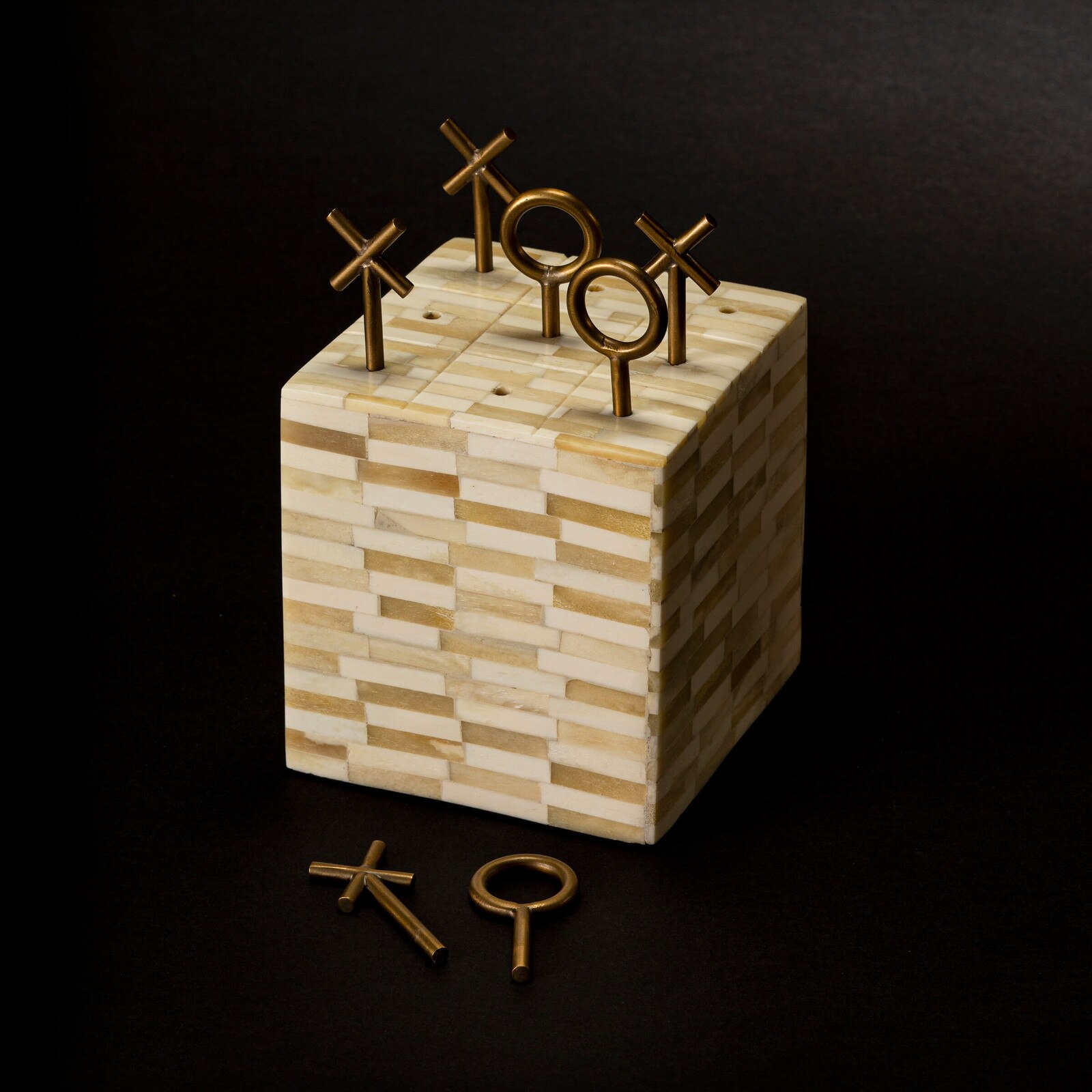 Tic Tac Toe Block (Multi-Tone Bone) | Regina Andrew Detroit