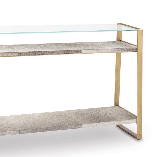 Andres Hair on Hide Console Large (Brass) | Regina Andrew Detroit