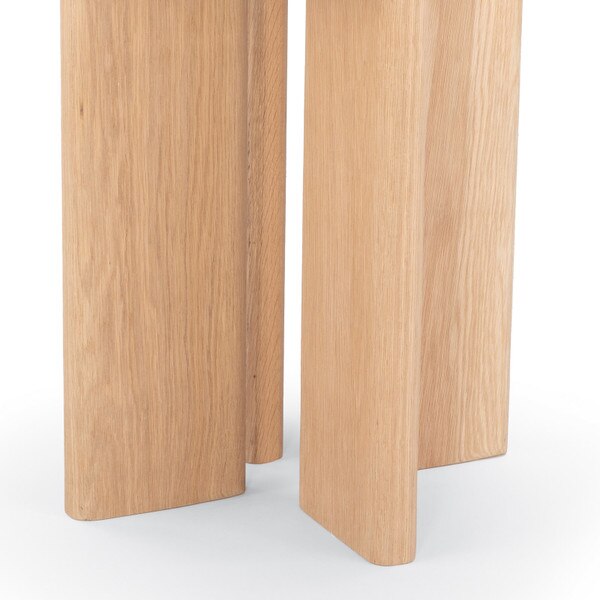 Fraya Round White Oak Side Table Tall - Regina Andrew Detroit