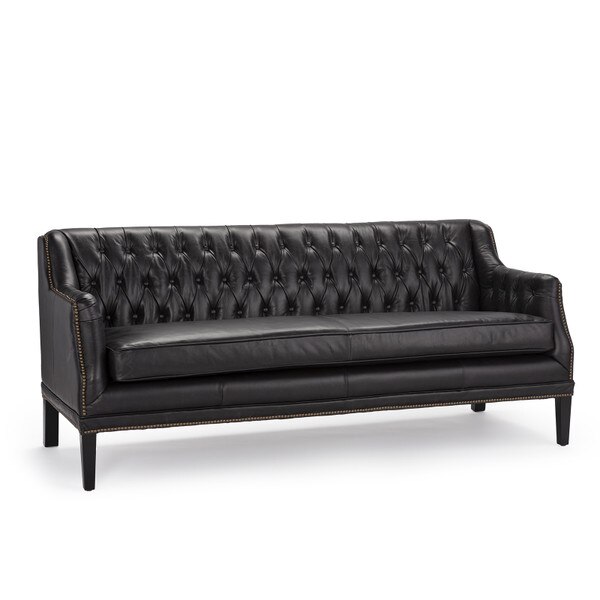 Essex Black Leather Sofa | Regina Andrew Detroit