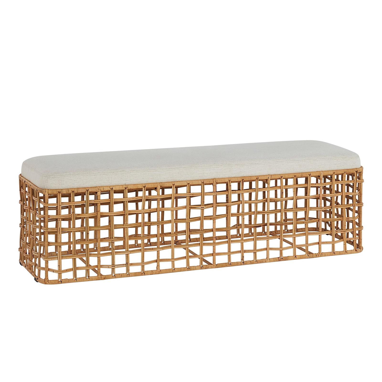 Coastal Living Rattan Wicker Bench | Regina Andrew Detroit
