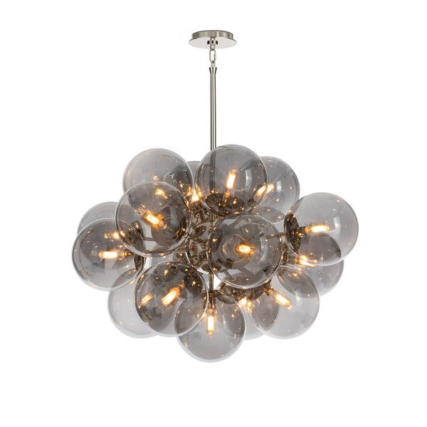 Open Box Shine Chandelier (Polished Nickel with Smoke Glass) | Regina ...